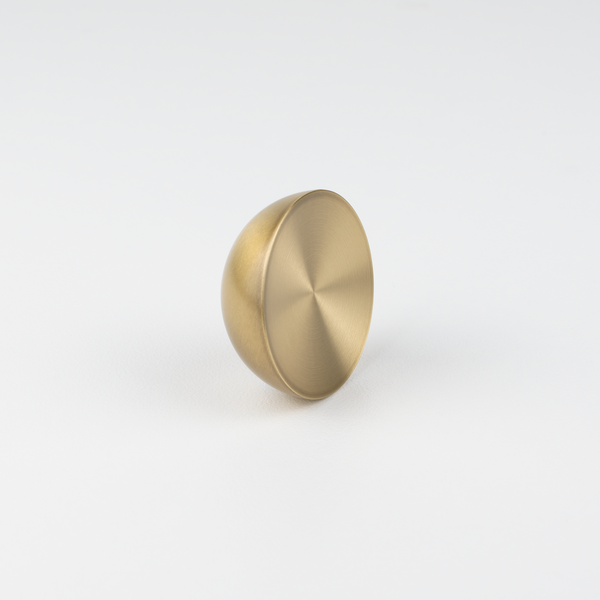Domus Knob | Brushed Brass - Heart Handles