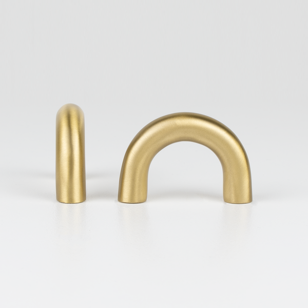 Ronde U-Pull | Brushed Brass - Heart Handles